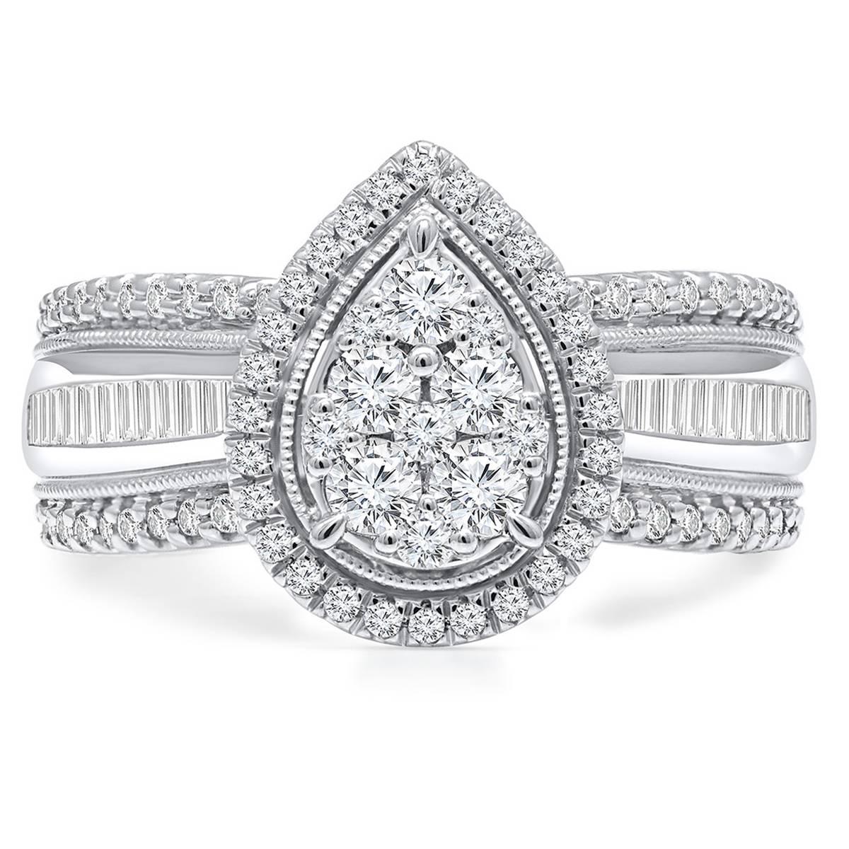 Click here for Diamond Classics(tm) White Gold 1ctw. Diamond Clus... prices
