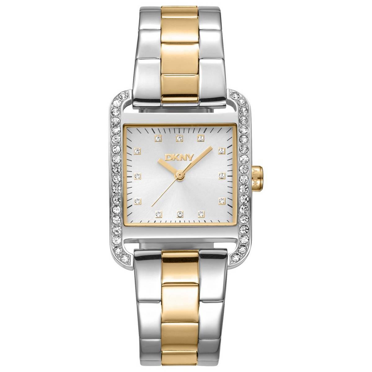 Womens DKNY City Glitz Two-Tone Silver Dial Watch - DK1L003M0045