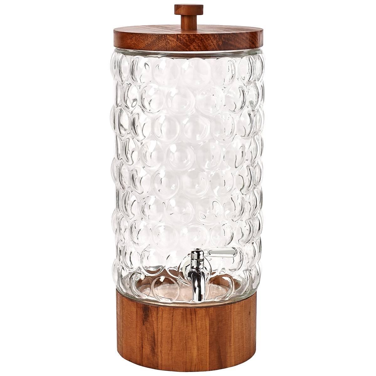 Click here for Circle Glass Palermo 2 Gal Bev Dispenser w/ Wooden... prices