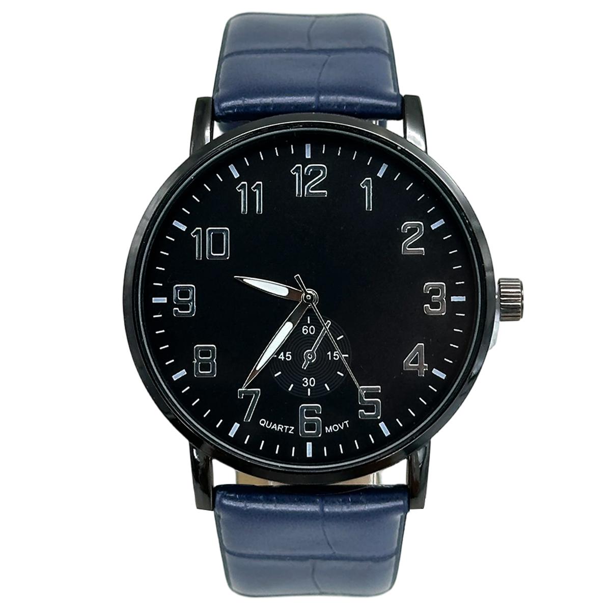 Click here for Mens Black Easy-Read Dial Quartz Subdial Watch - M... prices