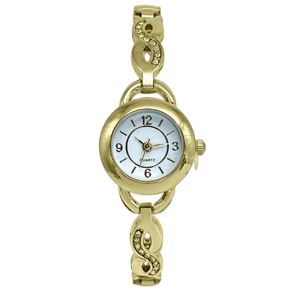 Click here for Womens White Easy-Read Dial Infinity Bracelet Watc... prices