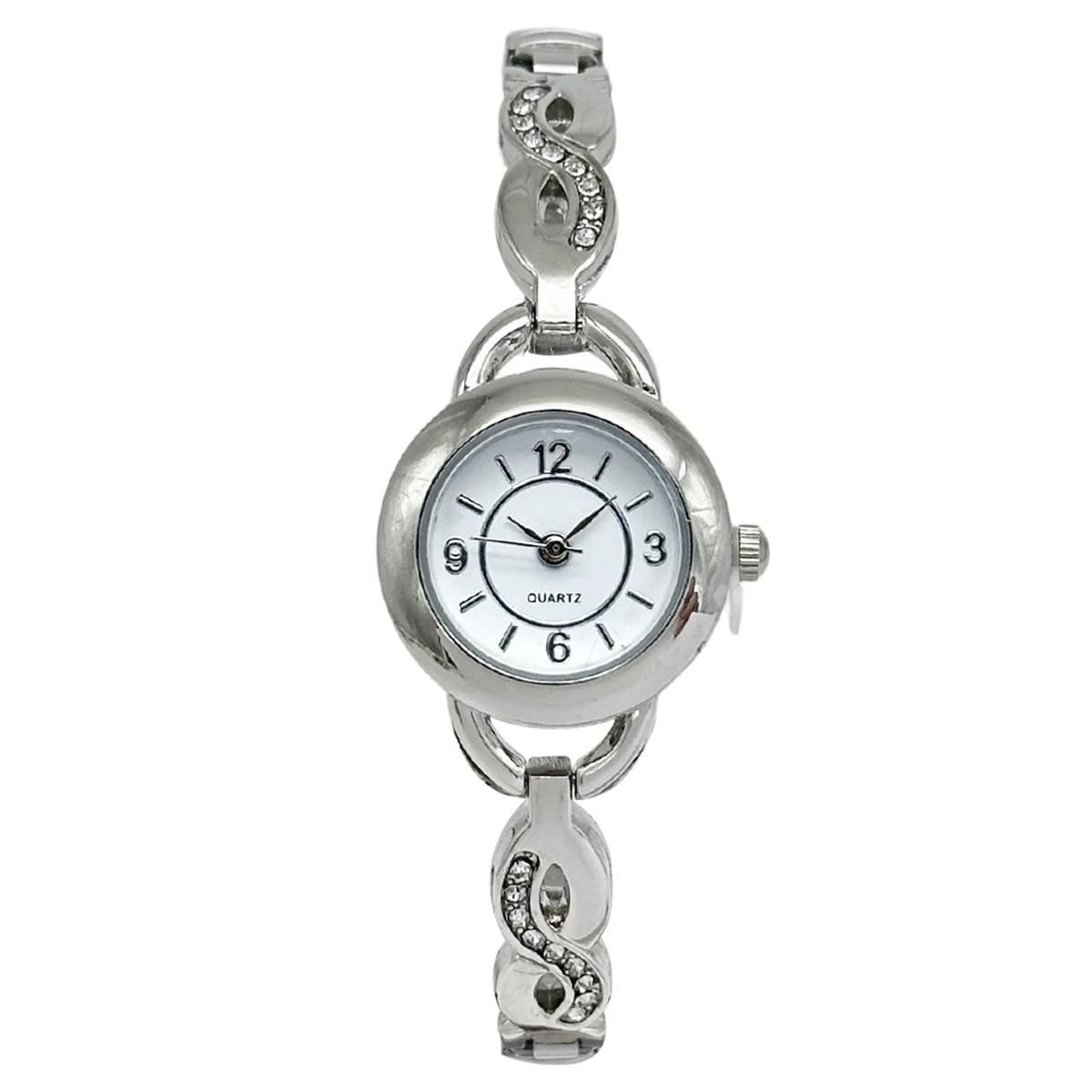 Click here for Womens White Easy-Read Dial Infinity Bracelet Watc... prices