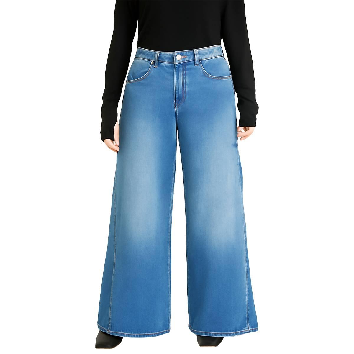 Click here for Womens CITY BLUES Side Gusset Wide Leg Jeans prices