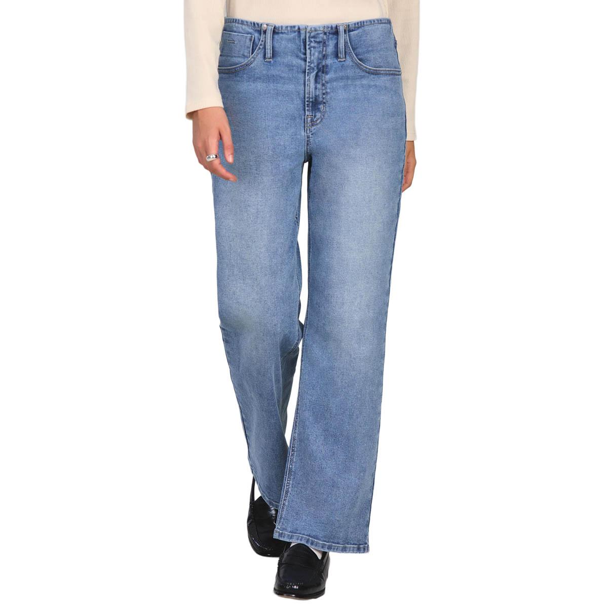 Click here for Womens CITY BLUES 5 Pocket No Waist Straight Leg J... prices