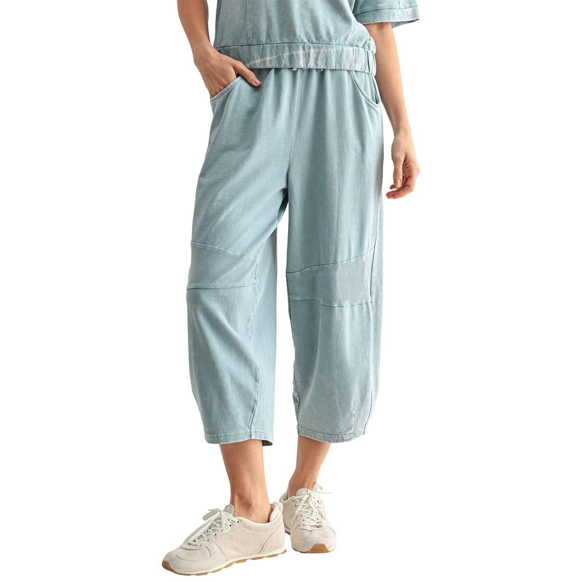 Click here for Womens CITY BLUES Solid Barrel Acid Wash Sweatpant... prices
