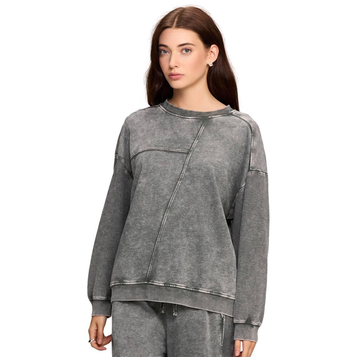 Click here for Womens CITY BLUES Denim Like Spliced Sweatshirt prices