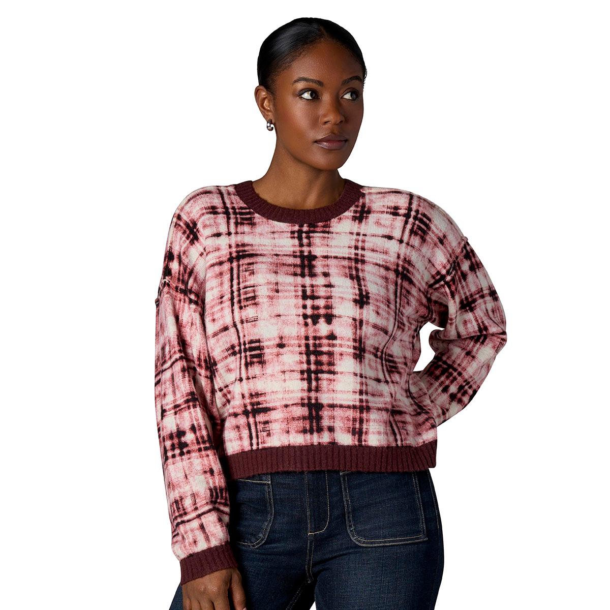 Click here for Womens CITY BLUES Long Sleeve Abstract Crop Sweate... prices