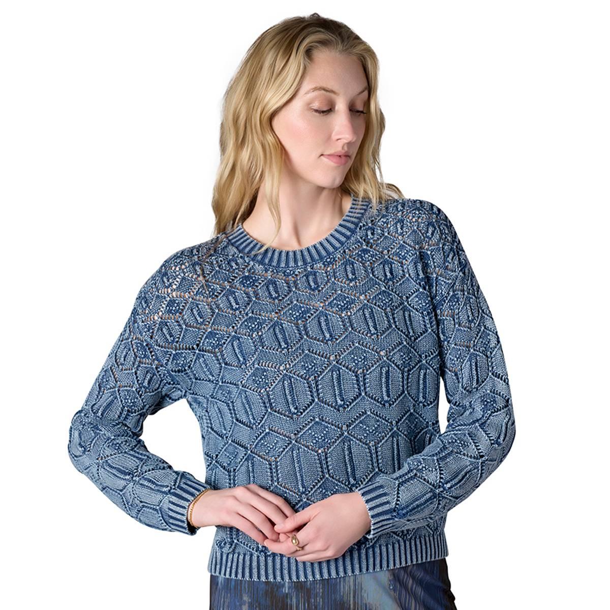 Click here for Womens CITY BLUES Long Sleeve Crew Neck Distress S... prices