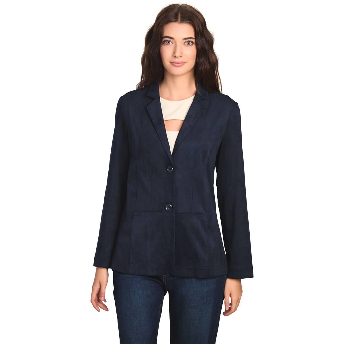 Click here for Womens CITY BLUES Relaxed Faux Suede Blazer prices