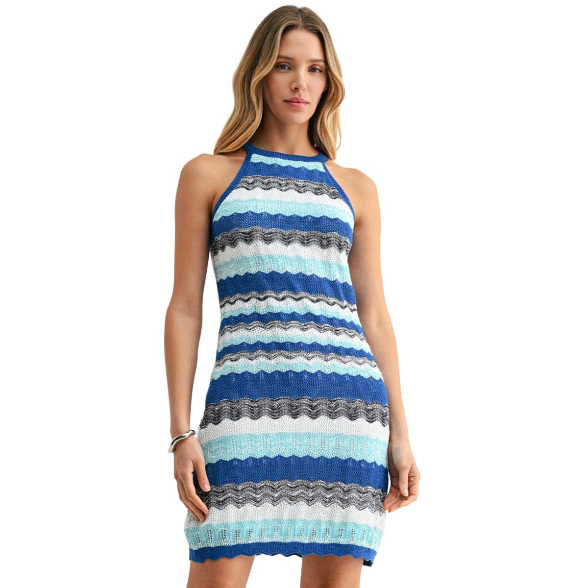 Click here for Womens CITY BLUES Halter Neck Pointelle Knit Dress prices