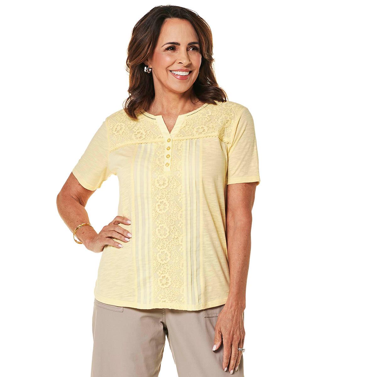 Click here for Plus Size Hasting & Smith Short Sleeve Split Neck... prices