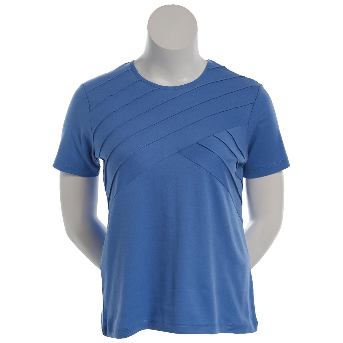 Click here for Petite Hasting & Smith Short Sleeve Spliced Pintuc... prices