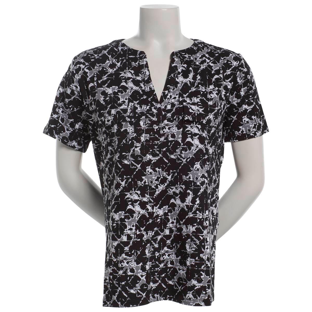 Click here for Plus Size Hasting & Smith Short Sleeve Tie Dye Spl... prices