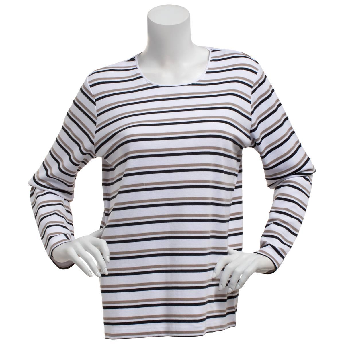 Click here for Petite Hasting & Smith Long Sleeve Stripe Tee prices
