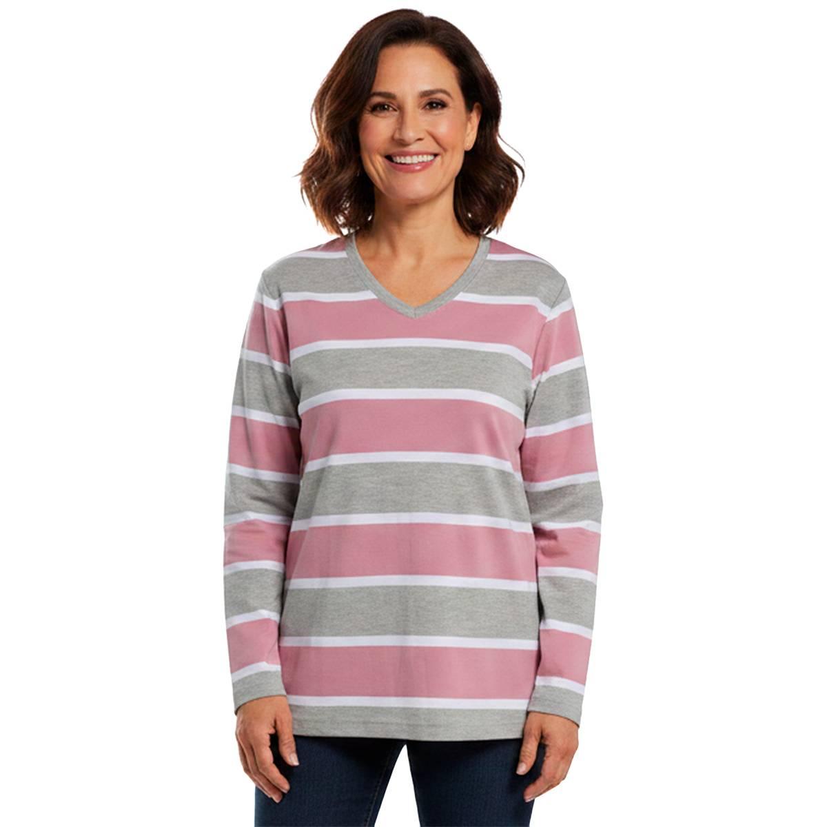 Click here for Petite Hasting & Smith Long Sleeve Rugby Stripe V... prices