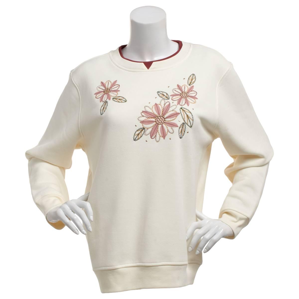 Click here for Petite Hasting & Smith Organza Floral Fleece Sweat... prices