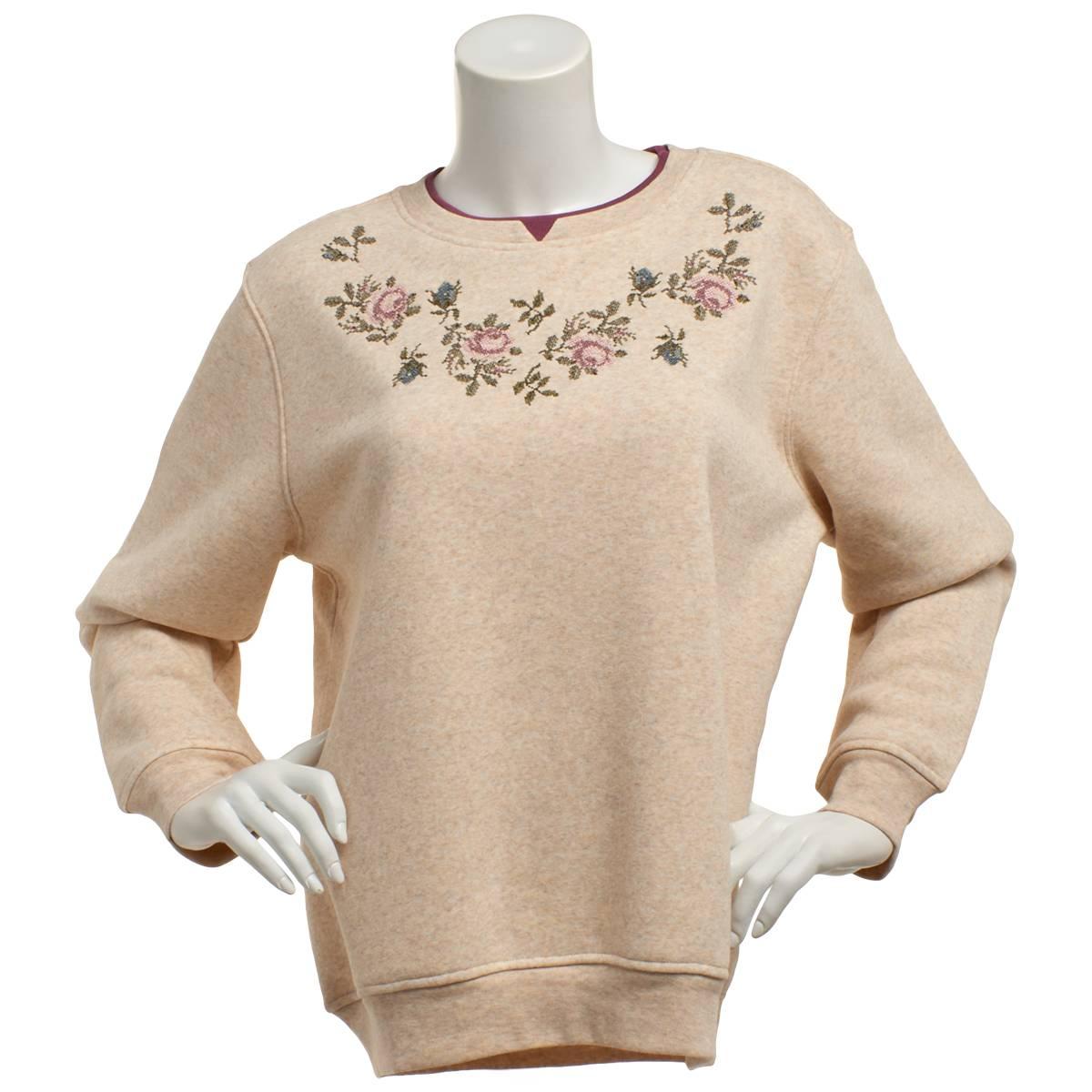Click here for Plus Size Hasting & Smith Long Sleeve Floral Fleec... prices