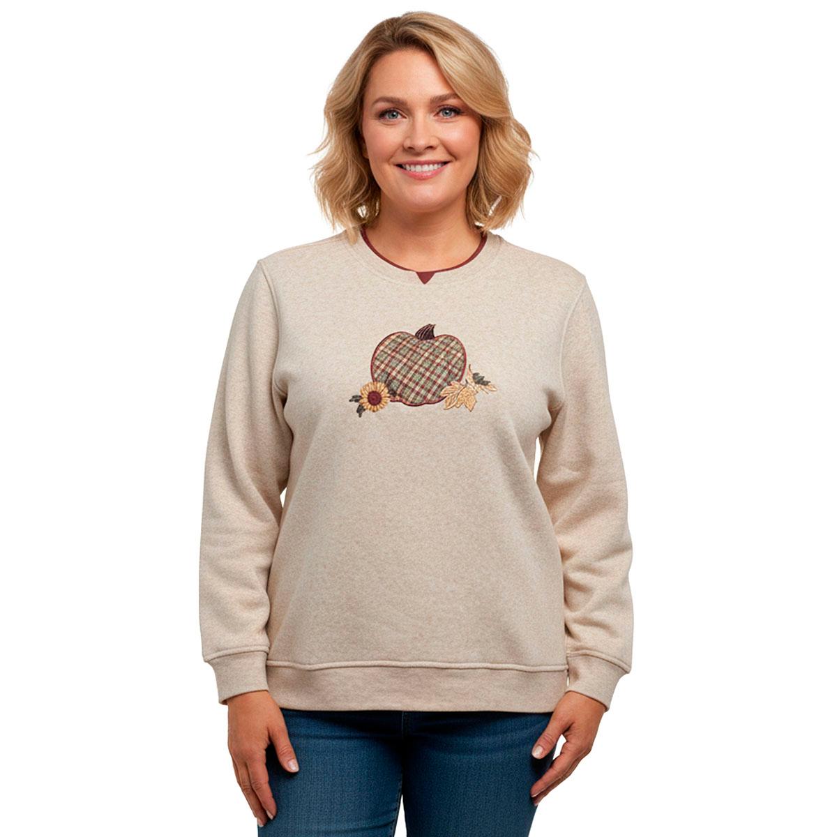 Click here for Plus Size Hasting & Smith Patchwork Pumpkin Fleece... prices