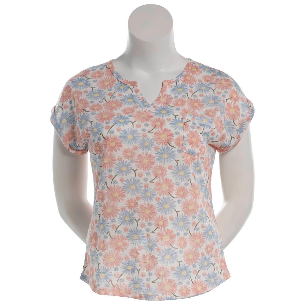 Click here for Petite Architect(R) Short Sleeve Split Neck Daisie... prices