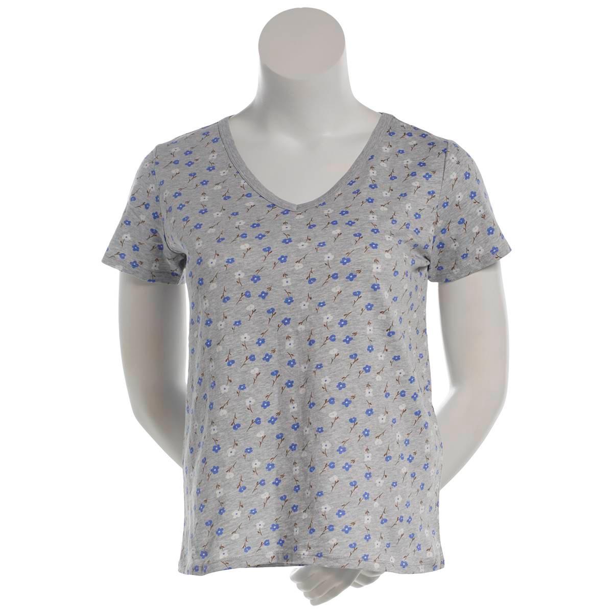 Click here for Petite Architect(R) Short Sleeve V Neck Ditsy Flor... prices