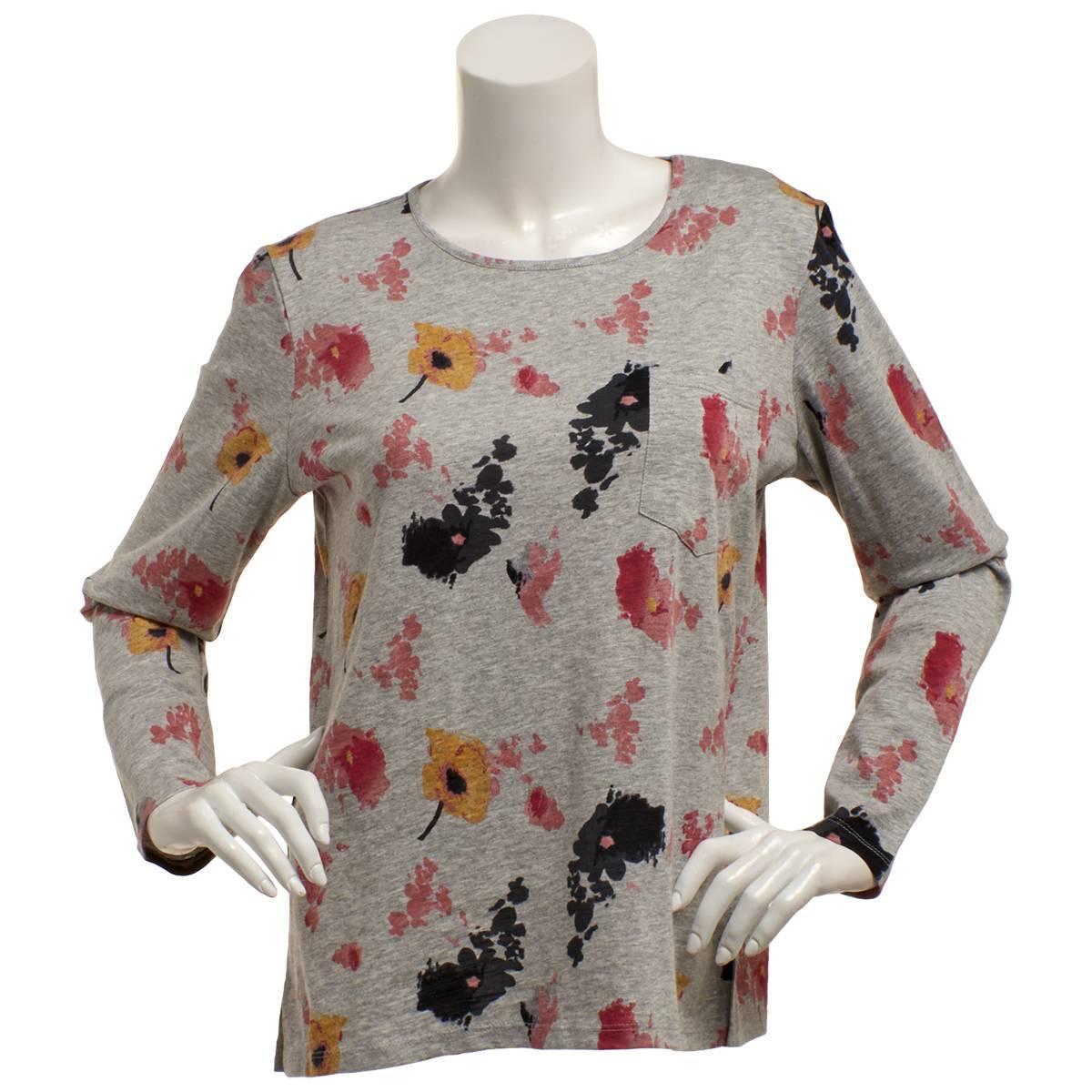 Click here for Plus Size Architect(R) Long Sleeve Slub Watercolor... prices