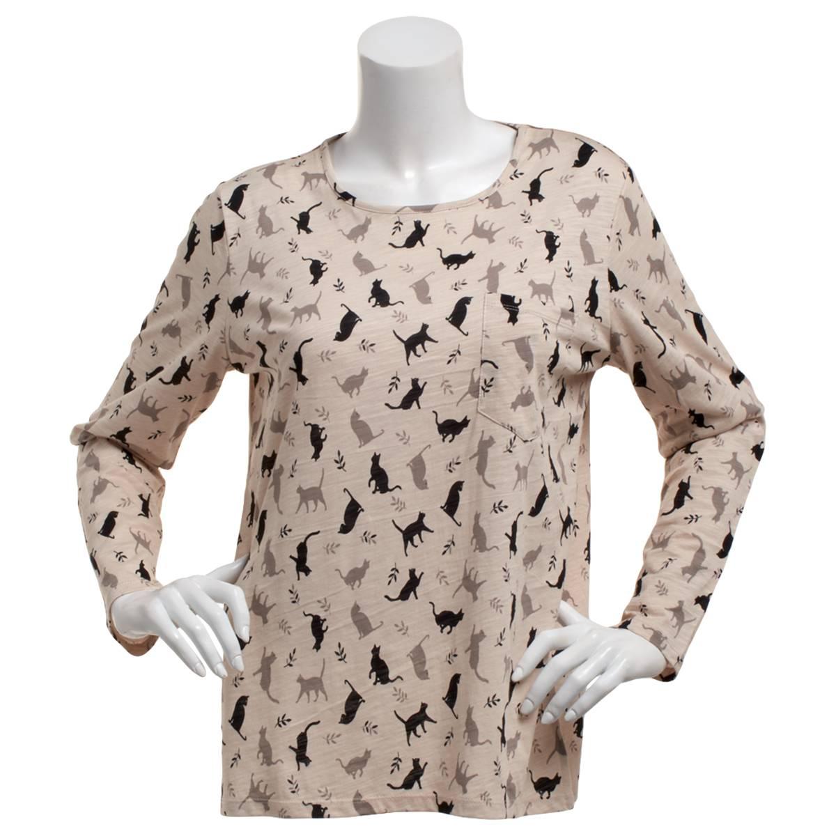 Click here for Womens Architect(R) Long Sleeve Slub Cat Leaf Tee prices