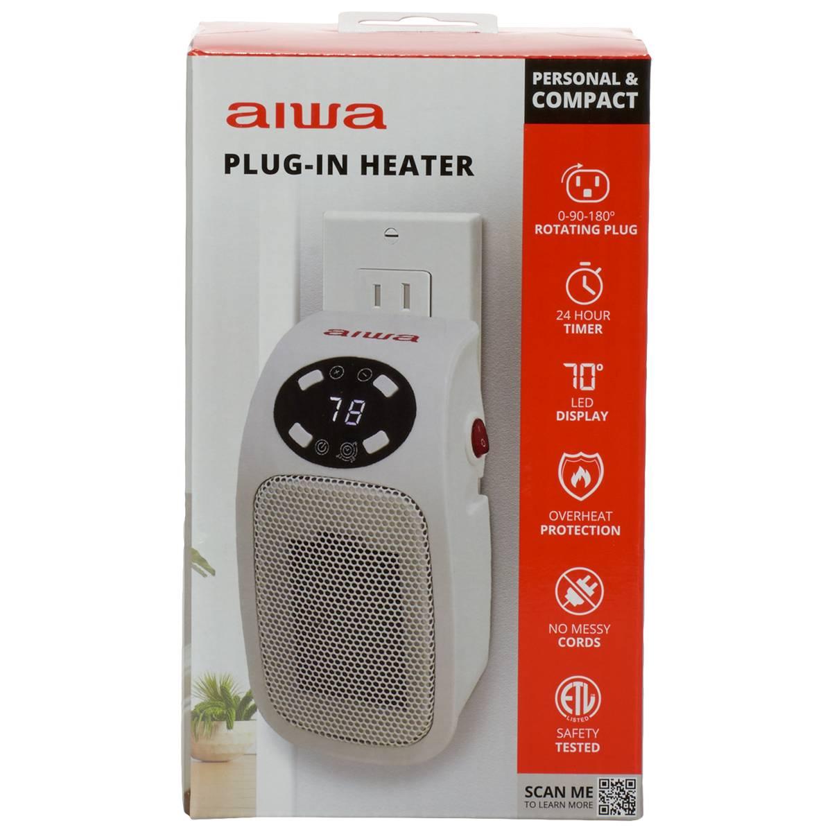 Click here for Aiwa AC Outlet Plug-In Heater prices