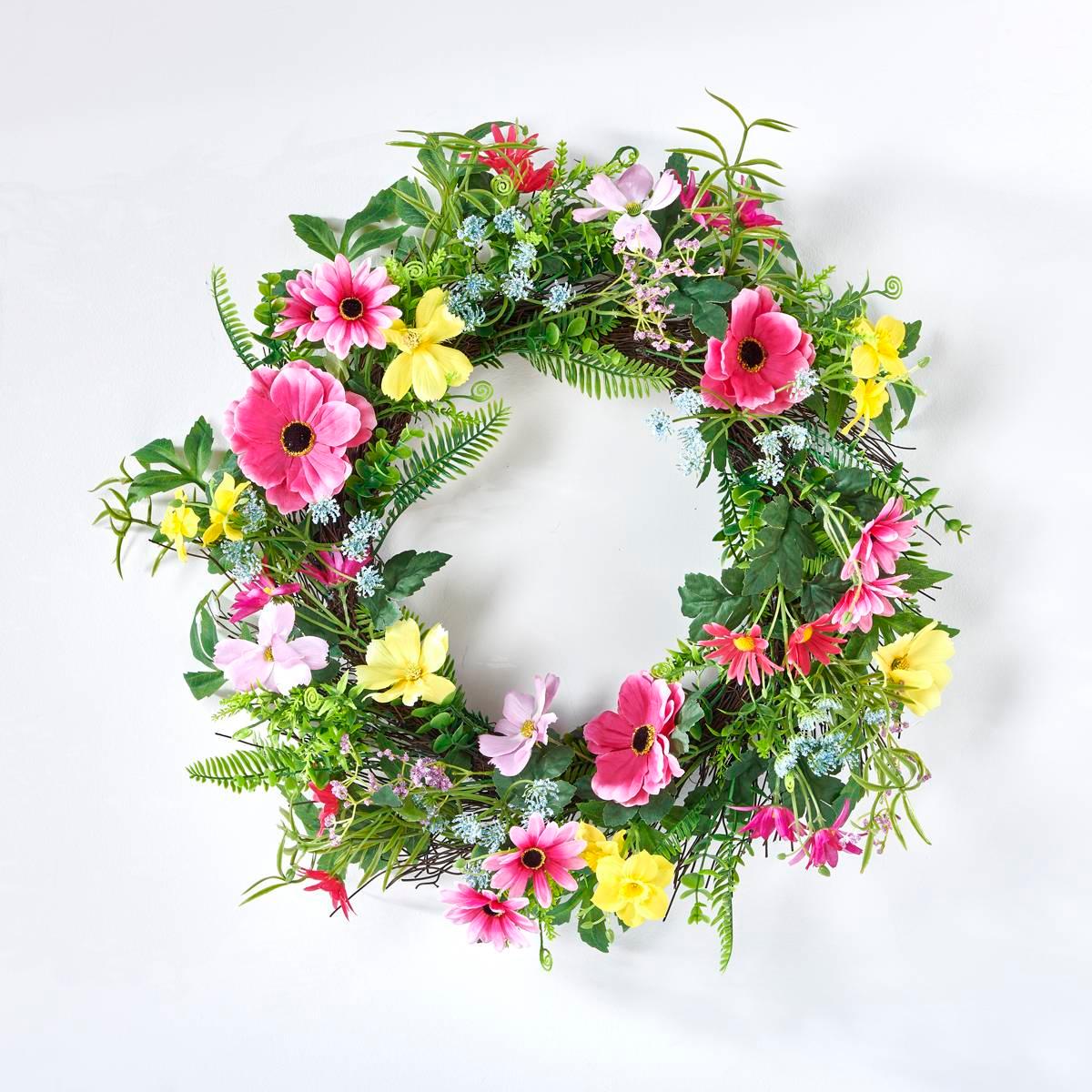Click here for Anemone Cosmos Narcissus Wreath prices