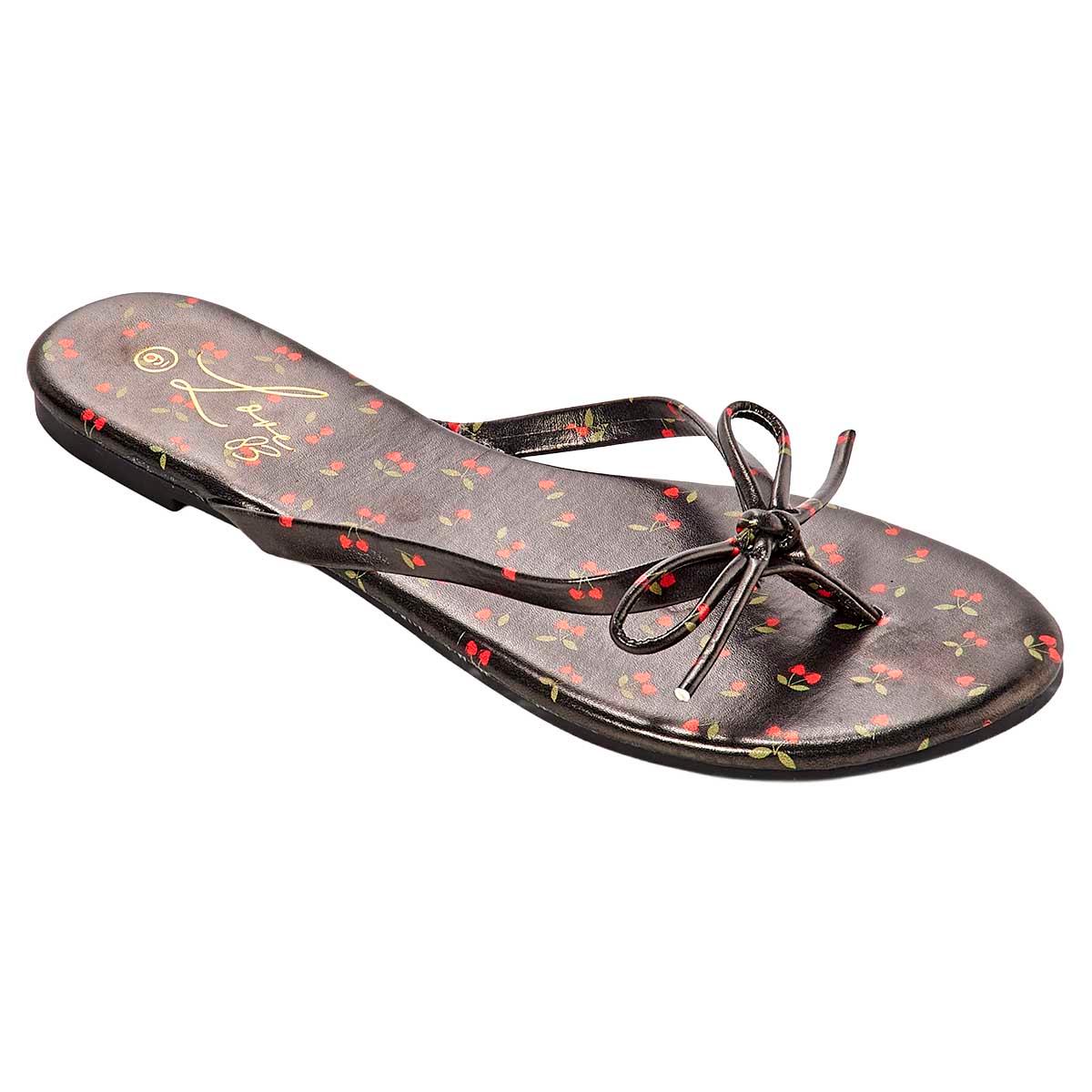 Click here for Womens Love 83 Cherry Hearts Bow Flip Flops prices
