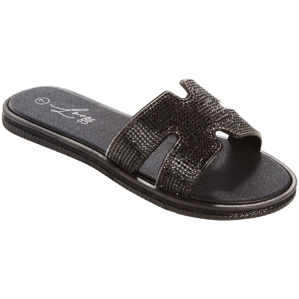 Click here for Womens Love 83 Rhinestone Band Jelly Sandals prices