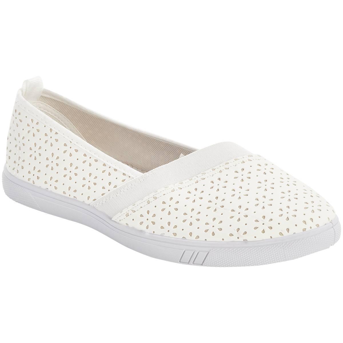 Click here for Womens Ashley Blue Laser Cut Slip On Flats prices