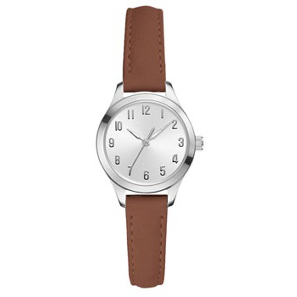 Click here for Womens Silver-Tone Minimalist Dial Analog Watch -... prices