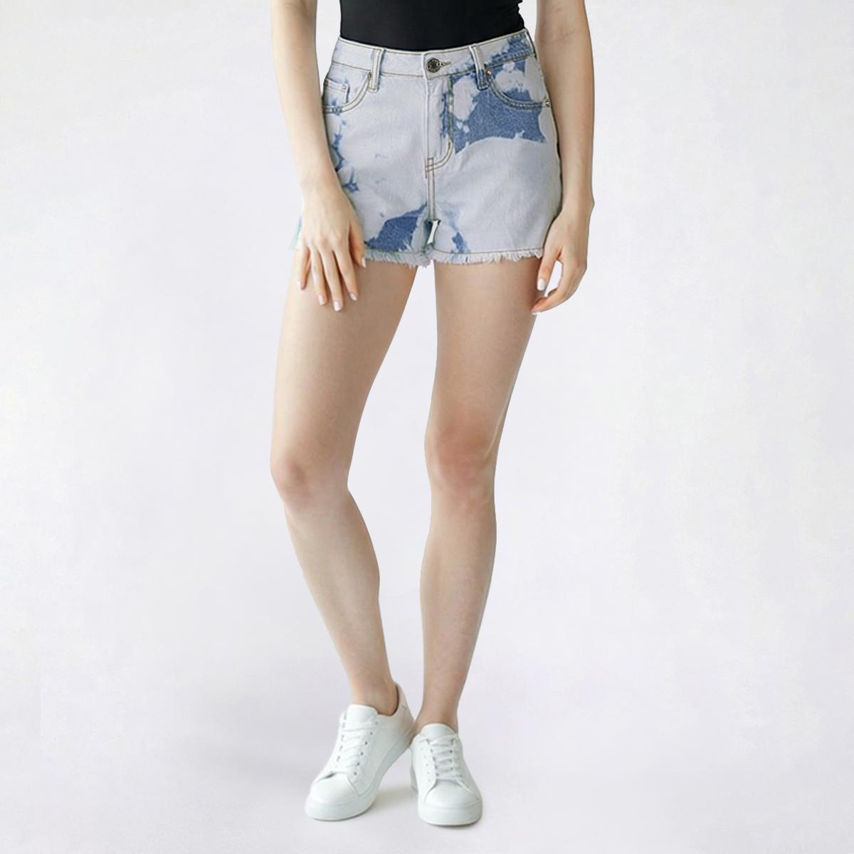 Click here for Juniors YMI(R) Destructed Fray Festival Denim Shor... prices