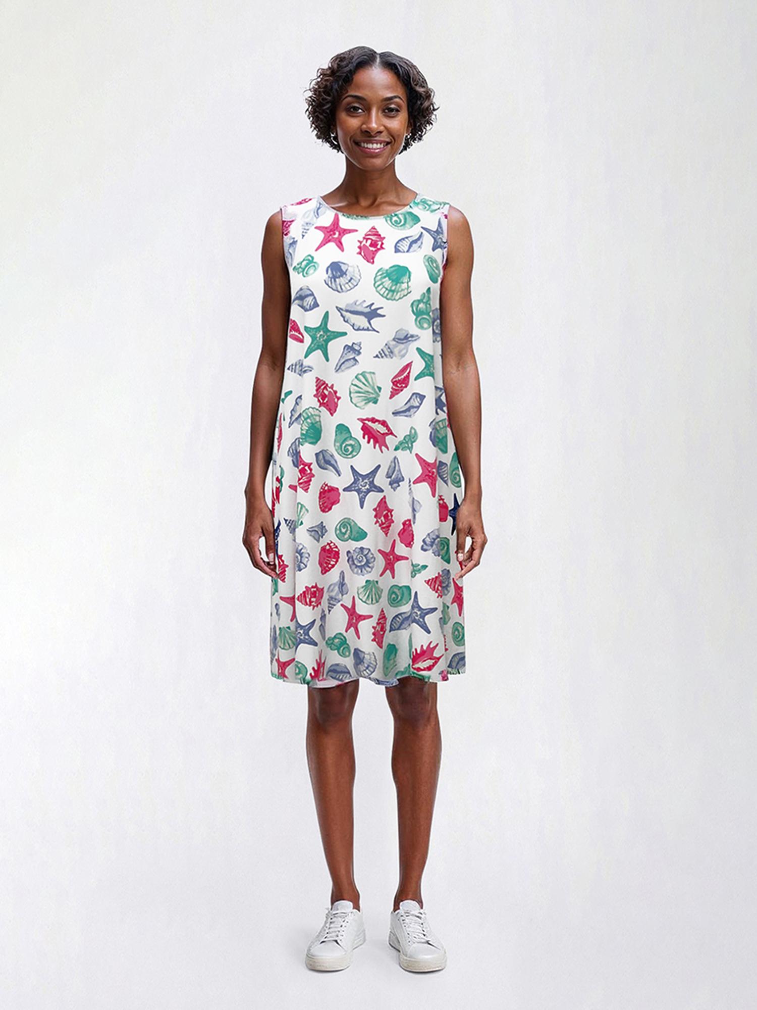 Click here for Petite Harlow & Rose Sleeveless Nautical Swing Dre... prices