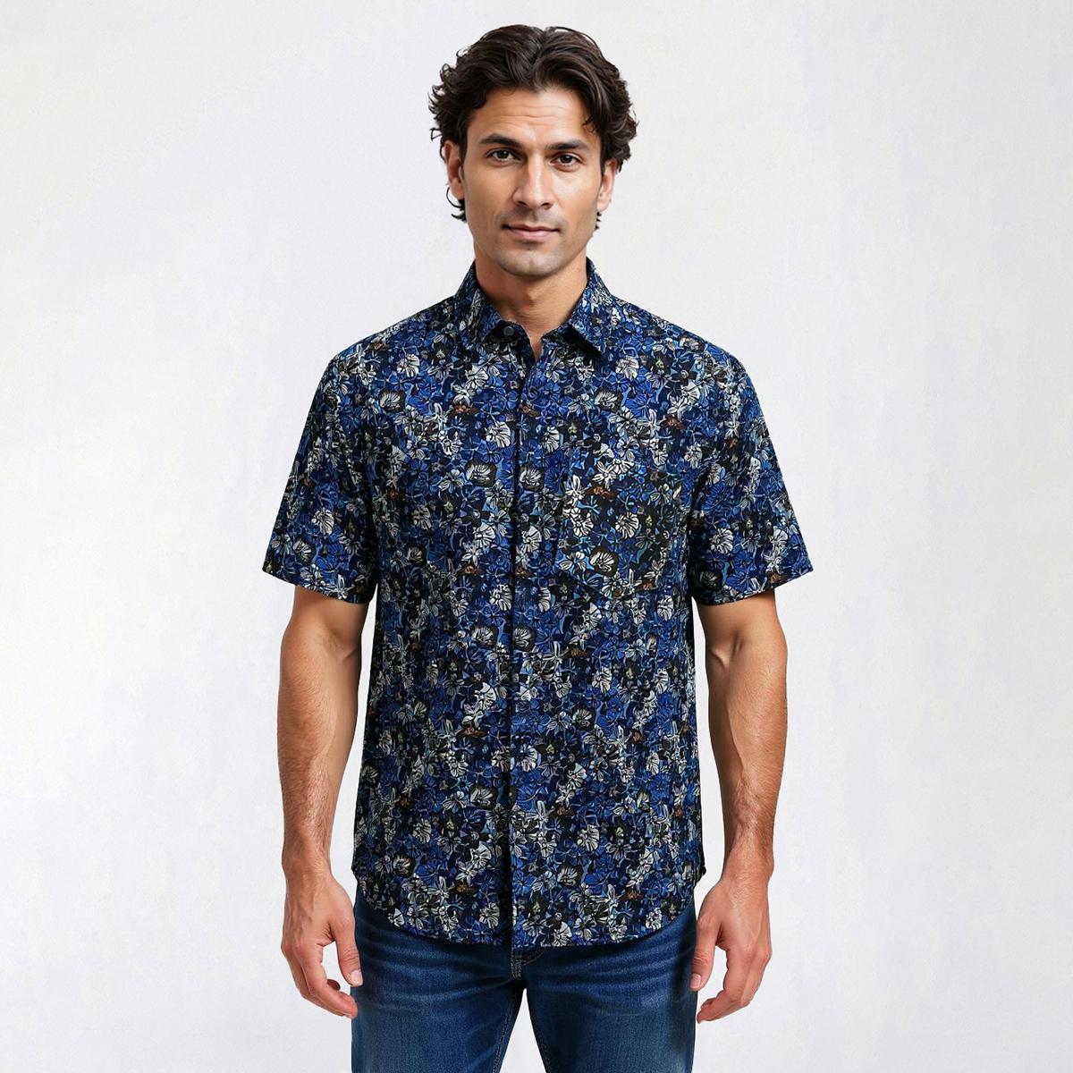Click here for Mens Visitor Ditsy Floral Short Sleeve Button Down... prices