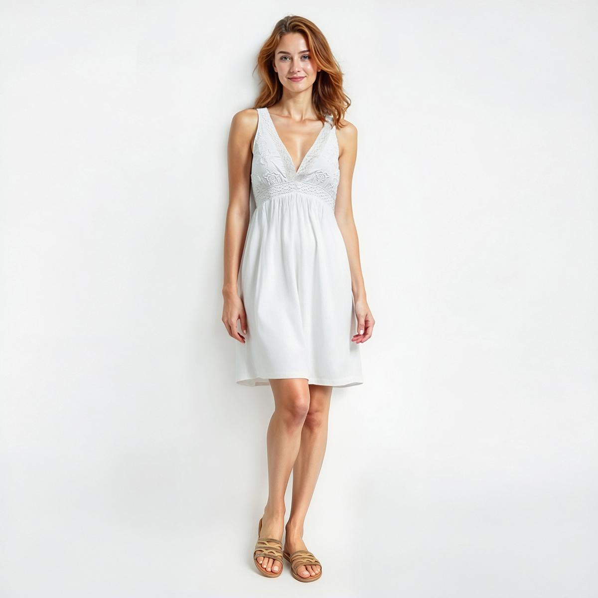 Click here for Juniors Love Tree Lace Trim Mini A-Line Dress prices