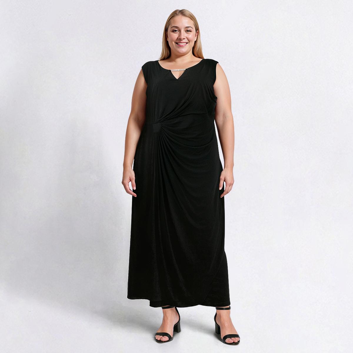 Click here for Plus Size Connected Apparel Sleeveless Split Neck... prices