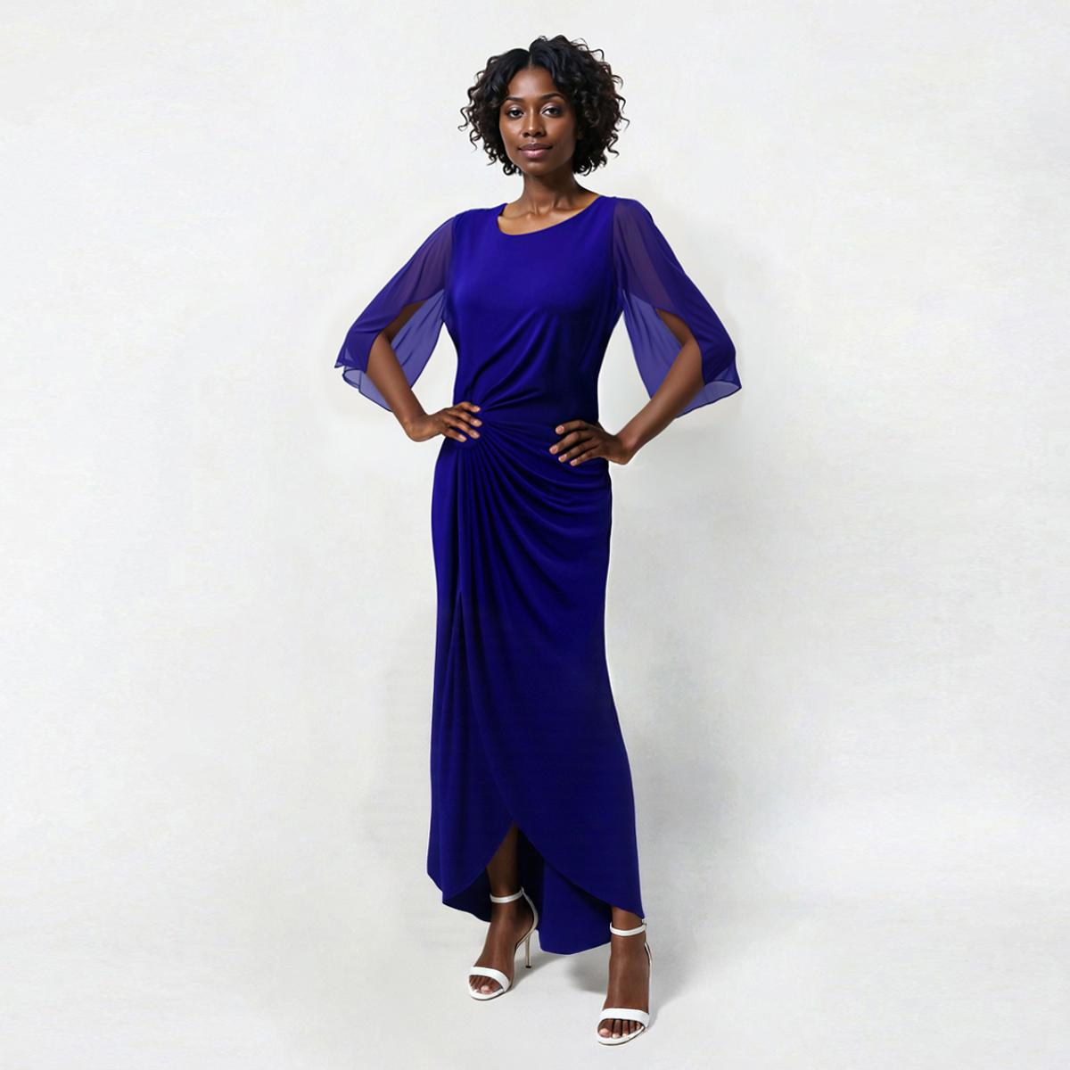 Click here for Womens Connected Apparel Sheer Sleeve Side Ruched... prices