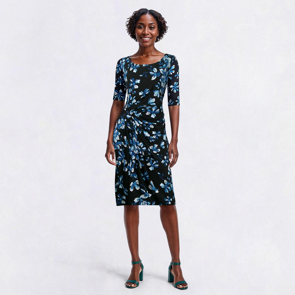 Click here for Petite Connected Apparel Elbow Sleeve Floral Sheat... prices