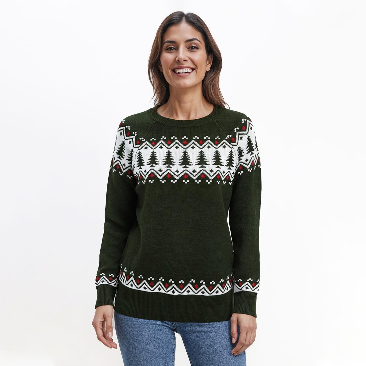 Click here for Womens Retrology Long Sleeve Crew Neck Christmas T... prices