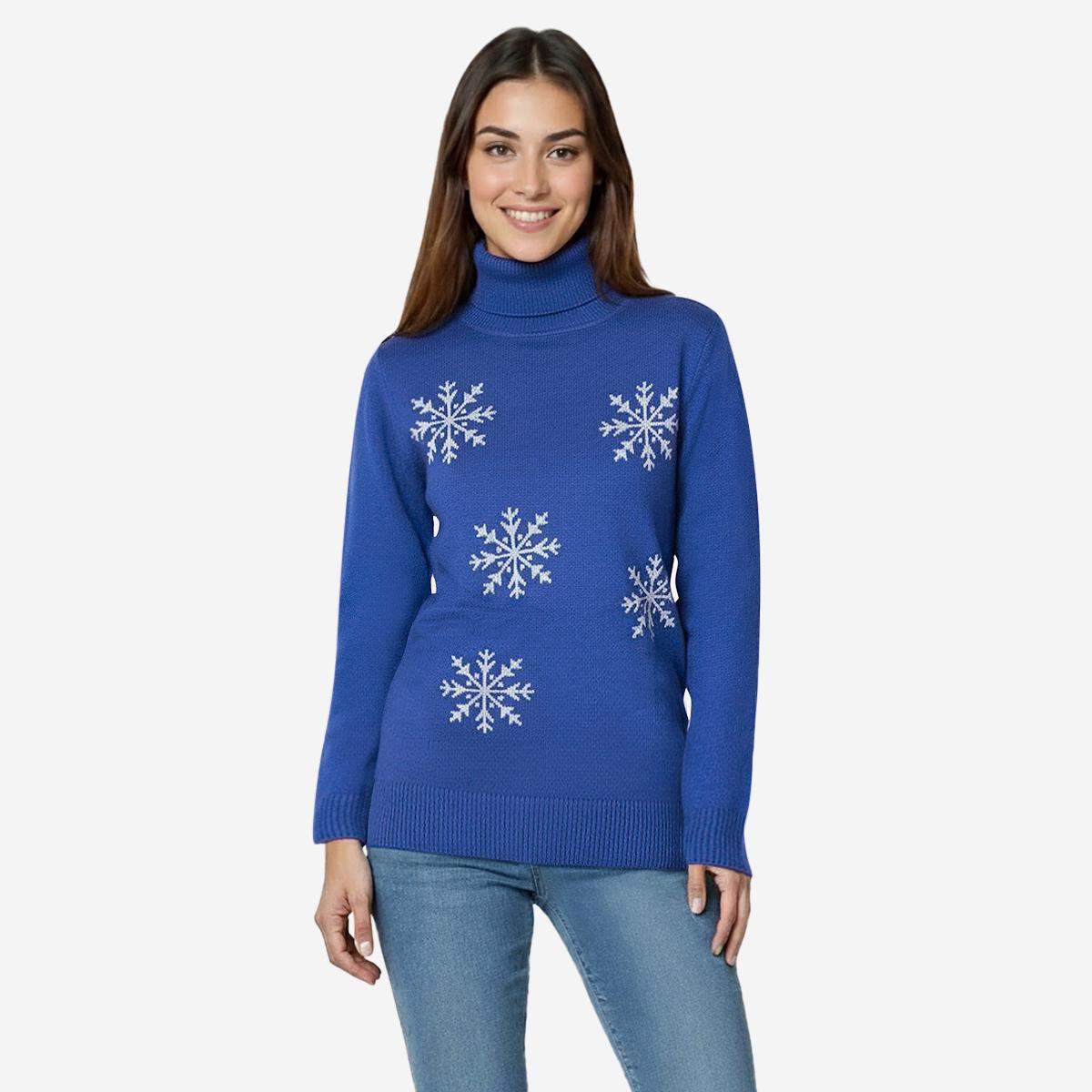 Click here for Womens Retrology Long Sleeve Turtleneck Snowflake... prices