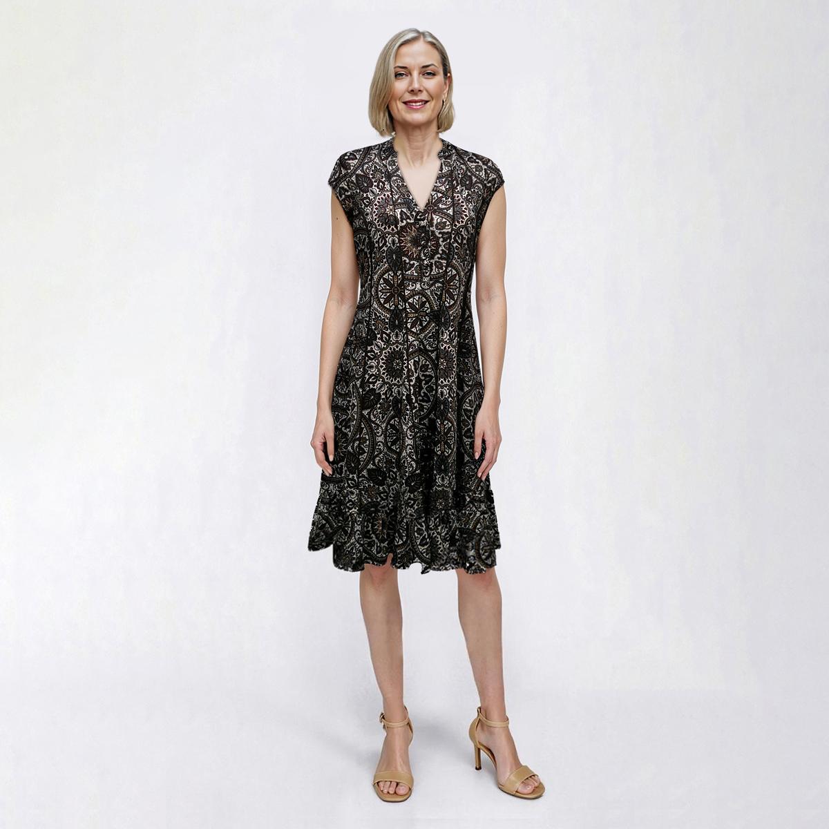 Click here for Womens Sami & Jo Short Sleeve V-Neck Medallion A-L... prices