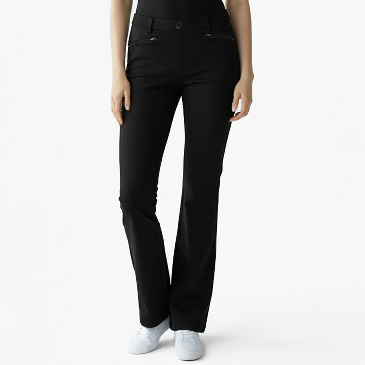 Click here for Juniors Zoe + Phoebe Flare Dress Pants with Zipper... prices