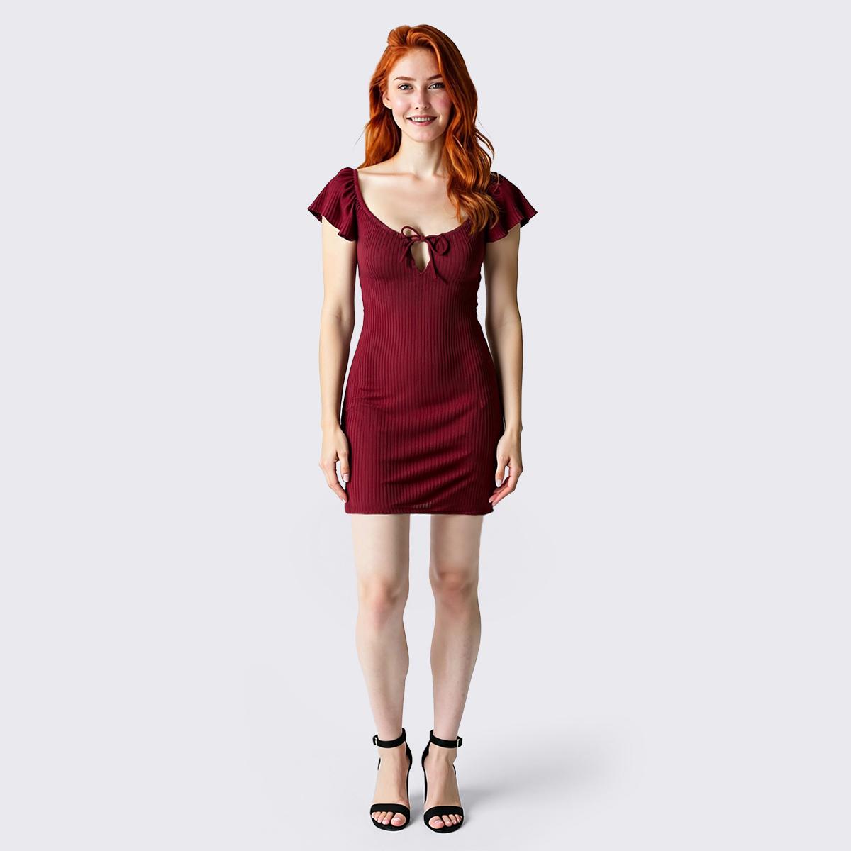 Click here for Juniors Wallflower Flutter Sleeve Empire Waist Shi... prices