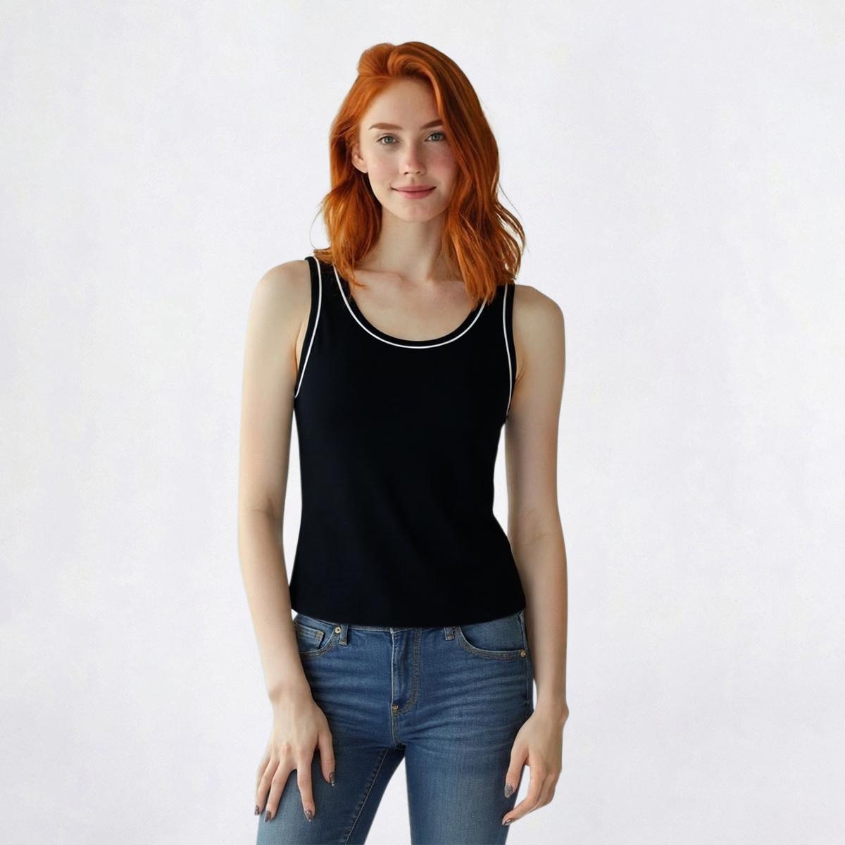 Click here for Juniors Cotton Candy Butter Soft Piped Scoop Neck... prices