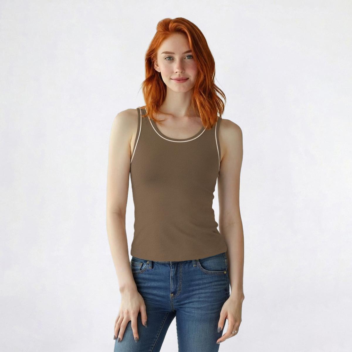 Click here for Juniors Cotton Candy Butter Soft Piped Scoop Neck... prices