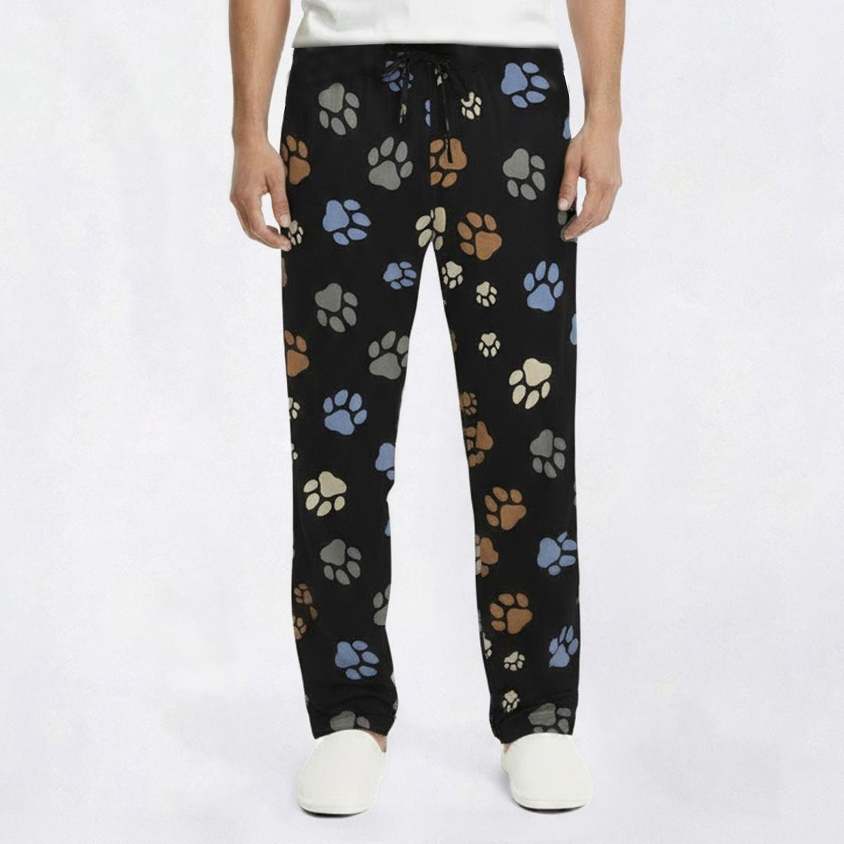 Click here for Mens Preswick & Moore(R) Black Paw Prints Silky Fl... prices