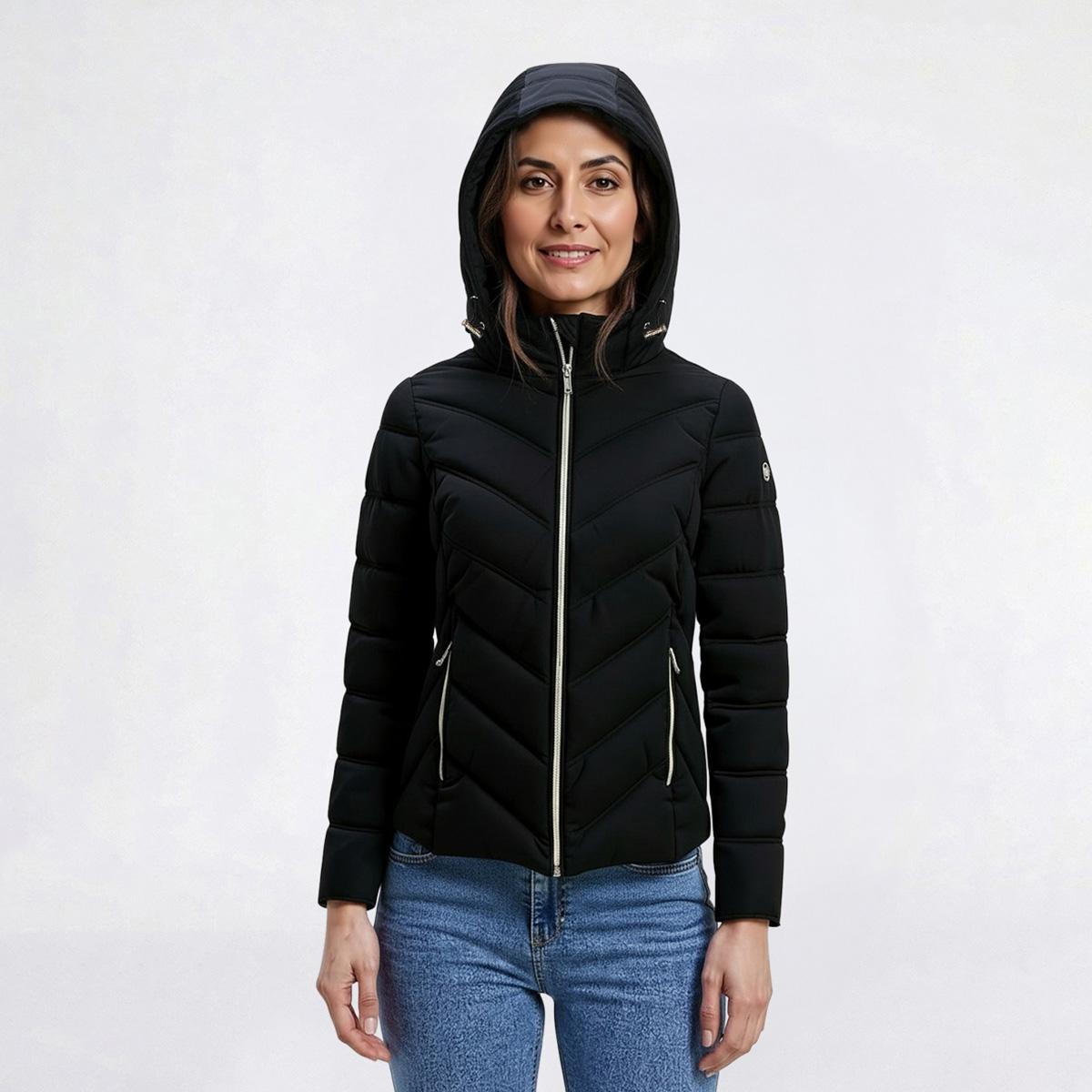 Womens Michael Kors Short Stretch Puffer Jacket