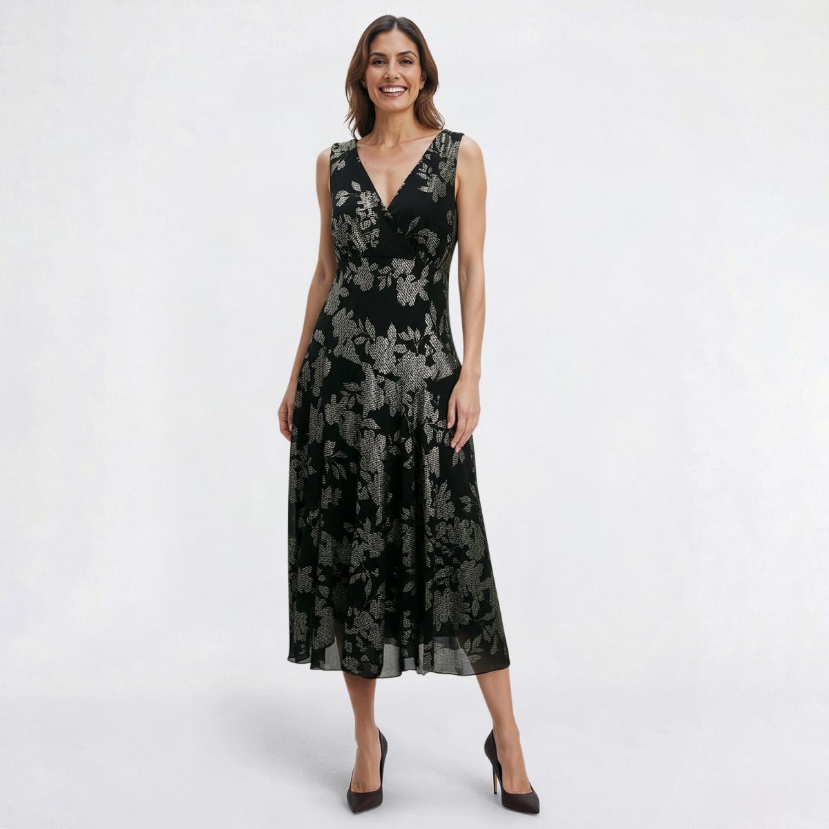 Click here for Petite Connected Apparel Sleeveless Foil Asymmetri... prices