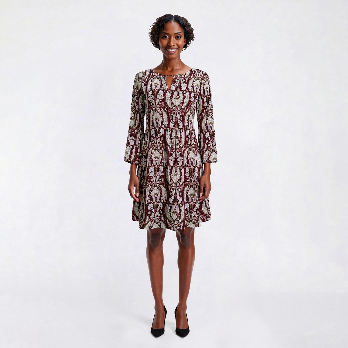 Click here for Womens Emma & Michele 3/4 Bell Sleeve Floral A-Lin... prices